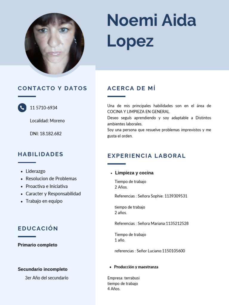 Curriculum Vitae NOEMI LOPEZ PDF | PDF