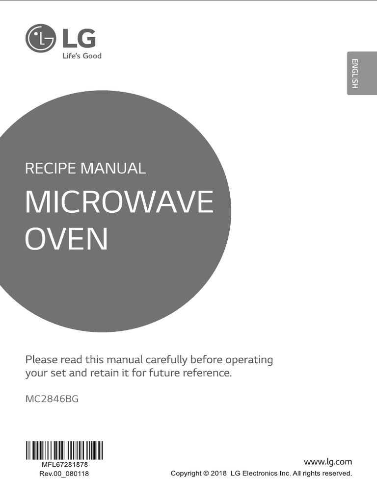 Mc2846bg Recipe Manual | PDF