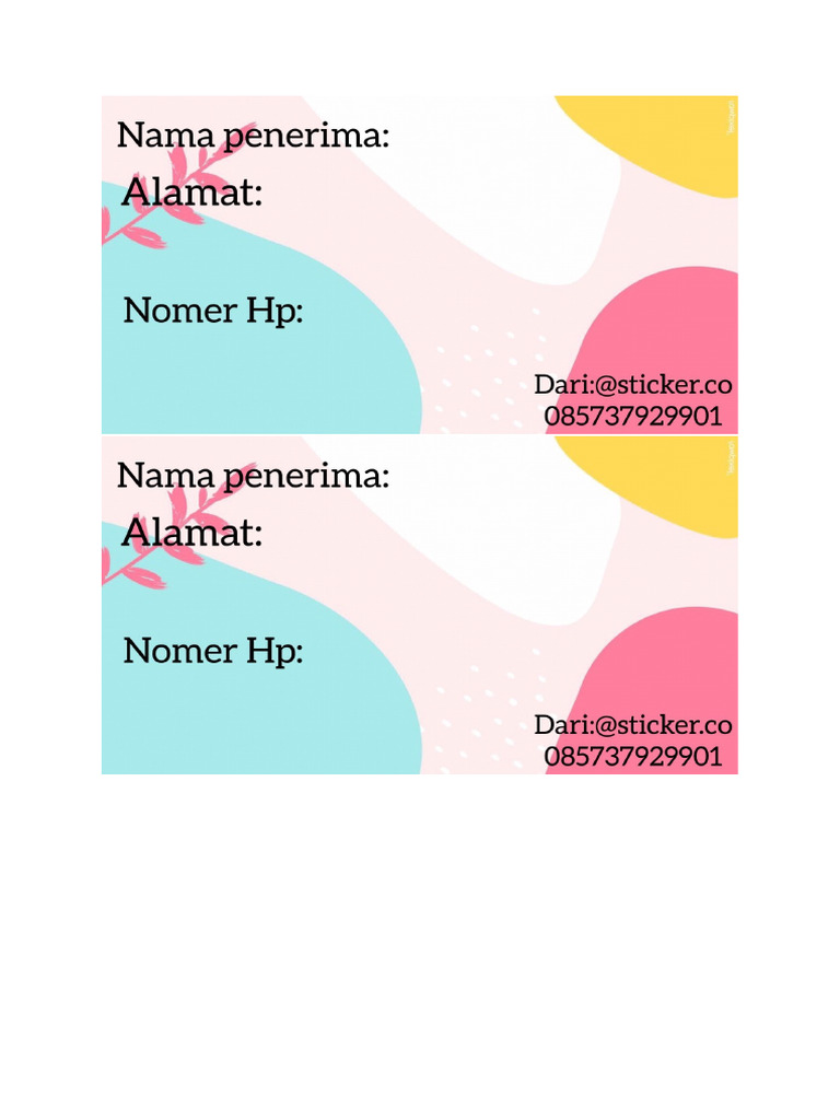 Alamat Costemer | PDF