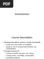 Chapter 1 Inclusiveness for Freshman Course | PDF | Disability | Speech