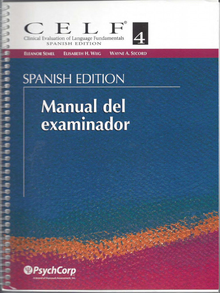 CELF4 (Span) Scoring Manual | PDF