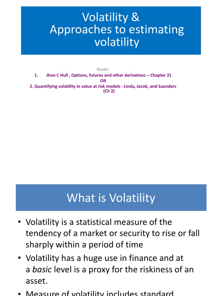 Volatility, SD and EWMA | PDF