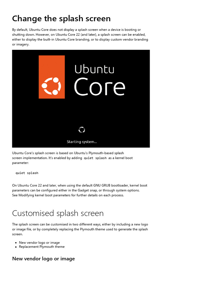 Change The Splash Screen - Ubuntu | PDF | Booting | Operating System Families