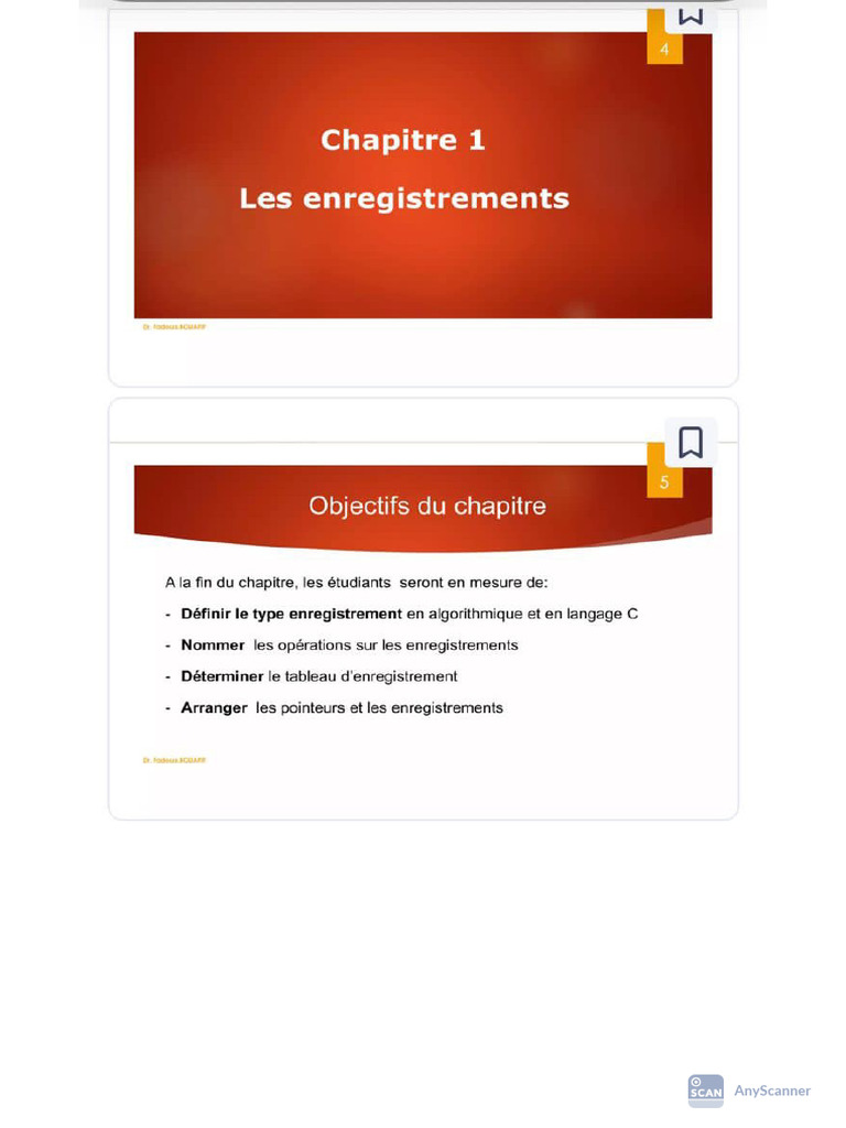 Chap1 Enregistrement | PDF
