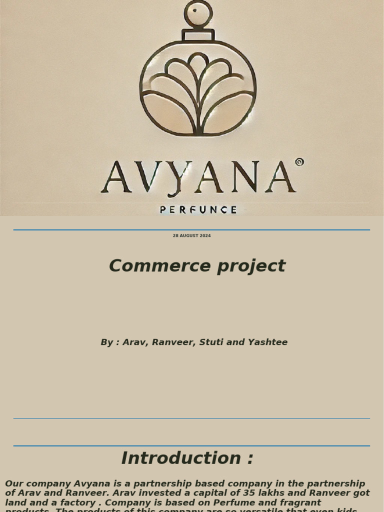 Avyana's Natural Perfume Collection | PDF | Perfume | Perfumery