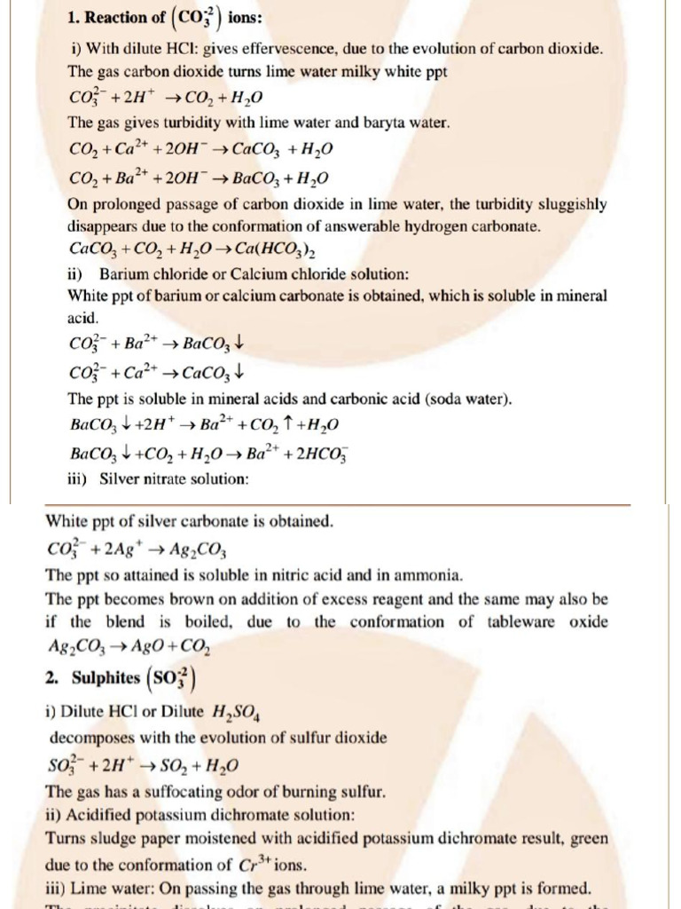 Inorganic Chemical Equations | PDF