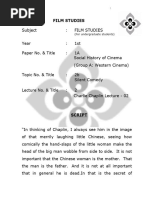 Charles Chaplin 7 March 1941 The Great Dictator Speech | PDF