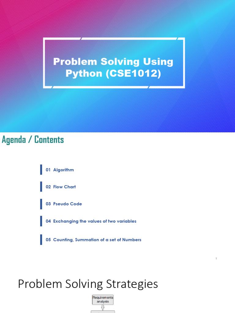 Python Problem Solving Techniques | PDF | Control Flow | Algorithms