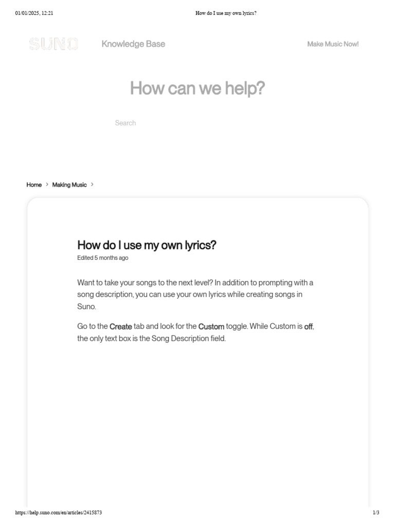 How do I use my own lyrics_ | PDF | Computing How do I use my own lyrics_ | PDF | Computing