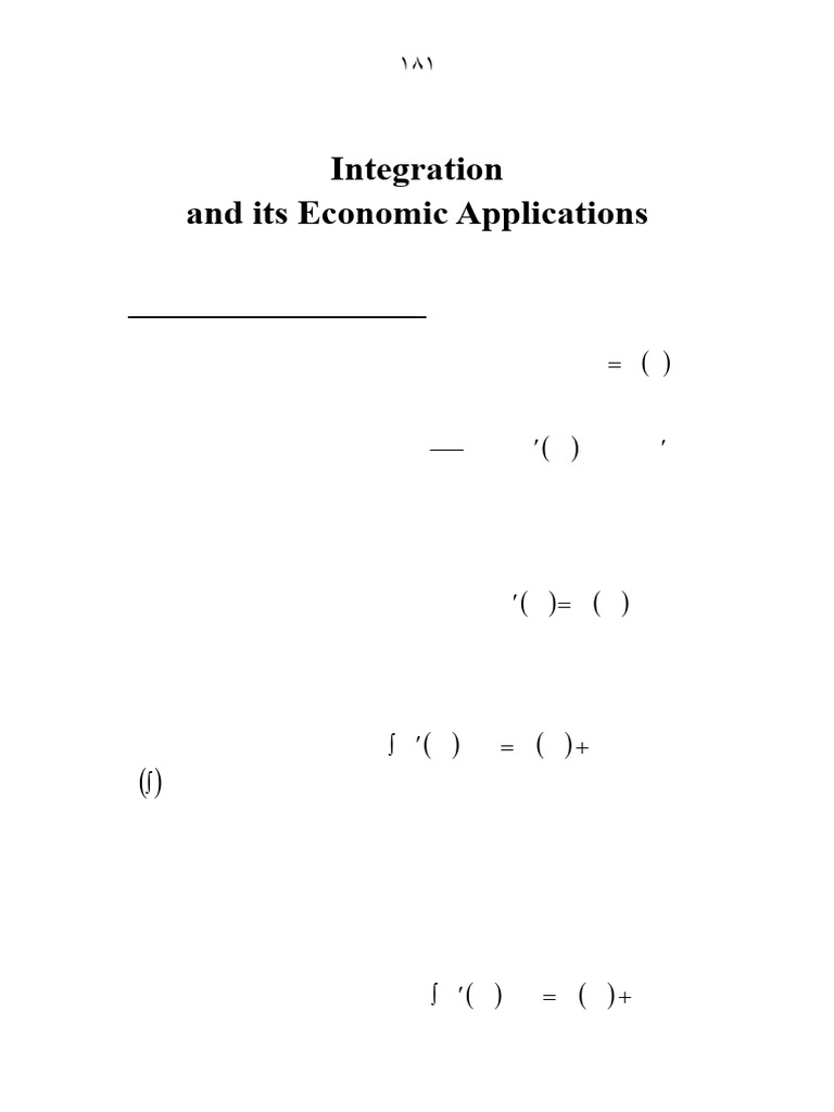 Integration | PDF | Integral | Function (Mathematics)