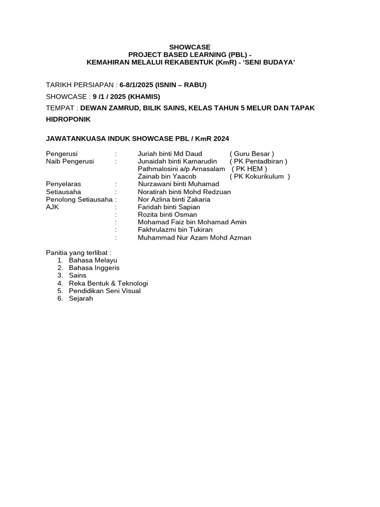 SHOWCASE PBL DAN KMR | PDF