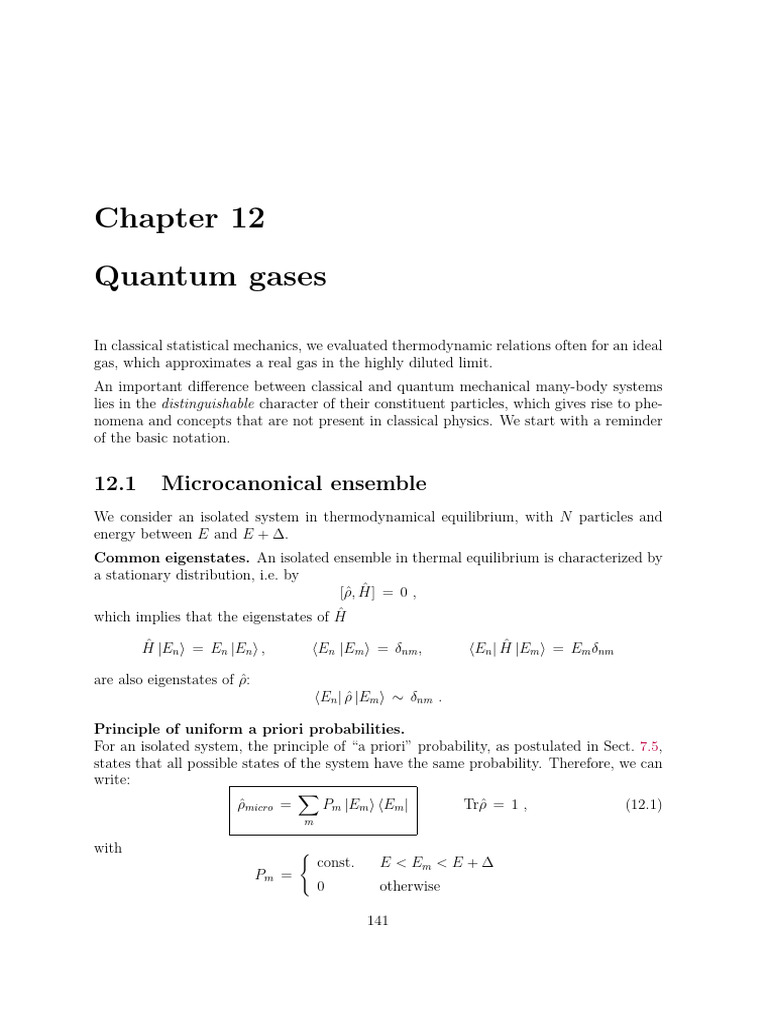 12 Quantum Gases | PDF | Gases | Elementary Particle
