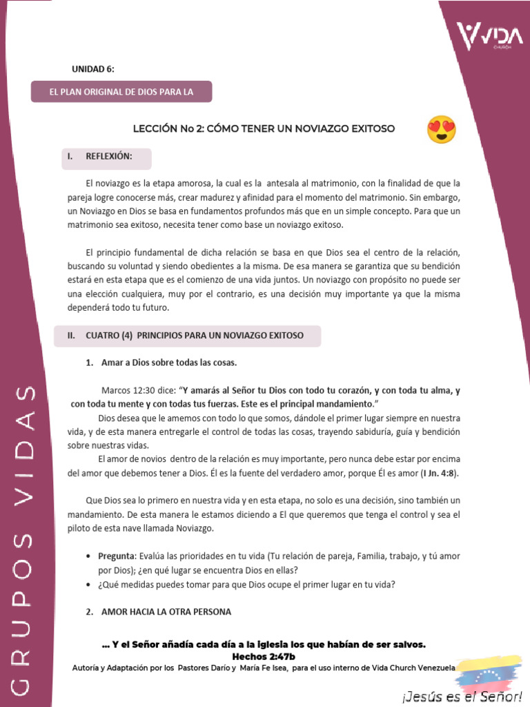 Unidad 6. Leccion 2 | PDF | Amor | Dios
