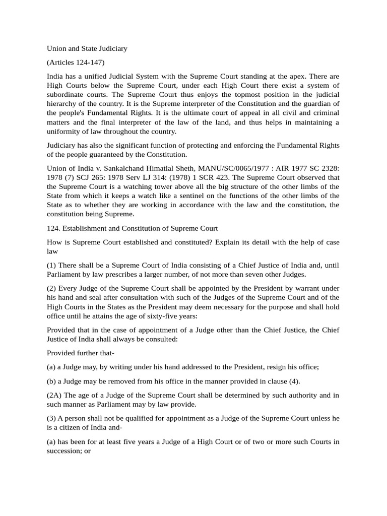 Union and State Judiciary | PDF | Jurisdiction | Judge