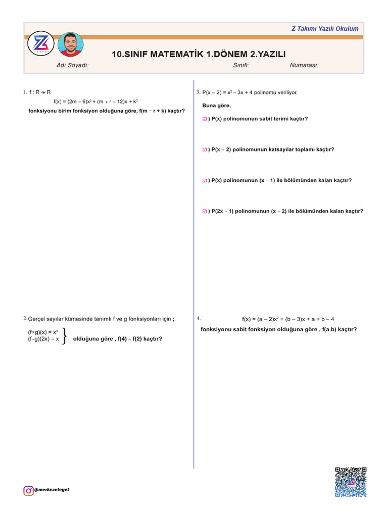 10.sinif-1.donem-2.yazili-hazirlik-zakademi | PDF