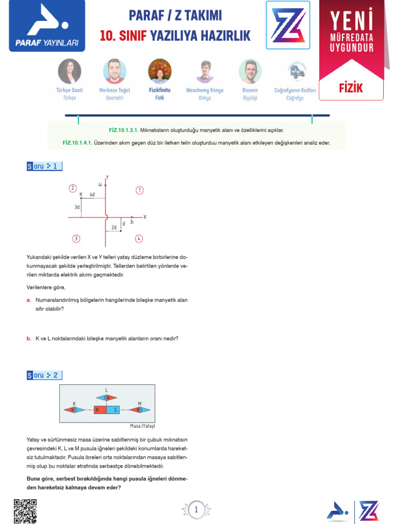 10.sinif Fizik 1.donem 2.yazili Sorulari | PDF