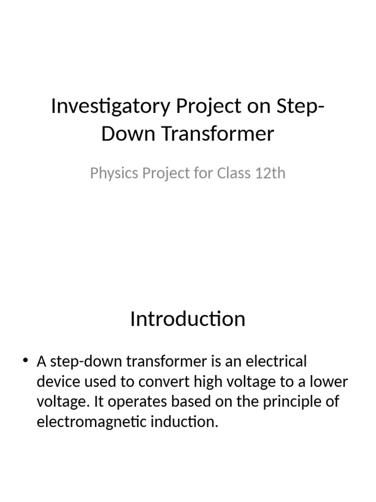 Step-Down Transformer Project Guide | PDF