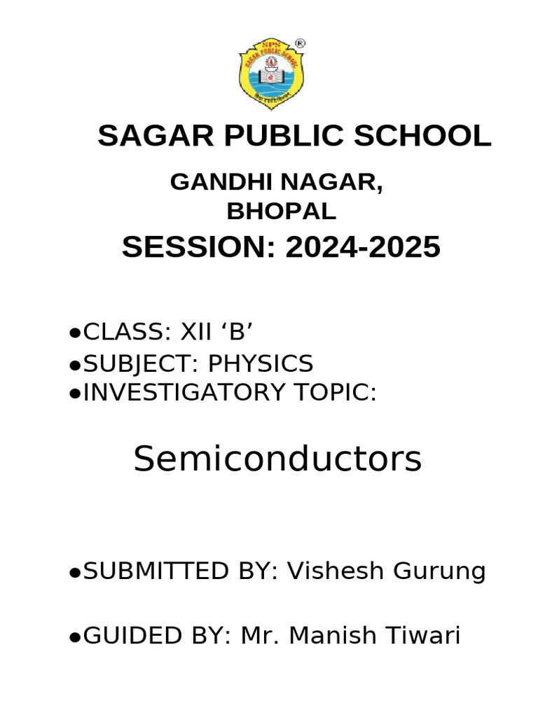 Sps Cover Page CHEM | PDF