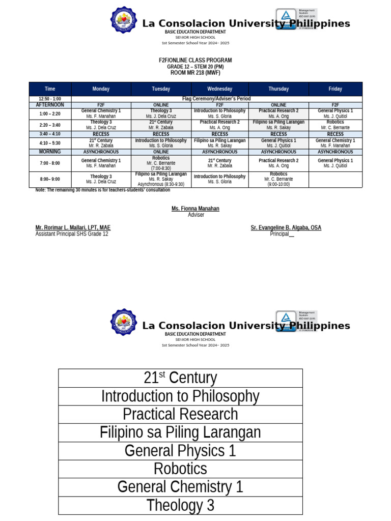 STEM 20 Schedule | PDF