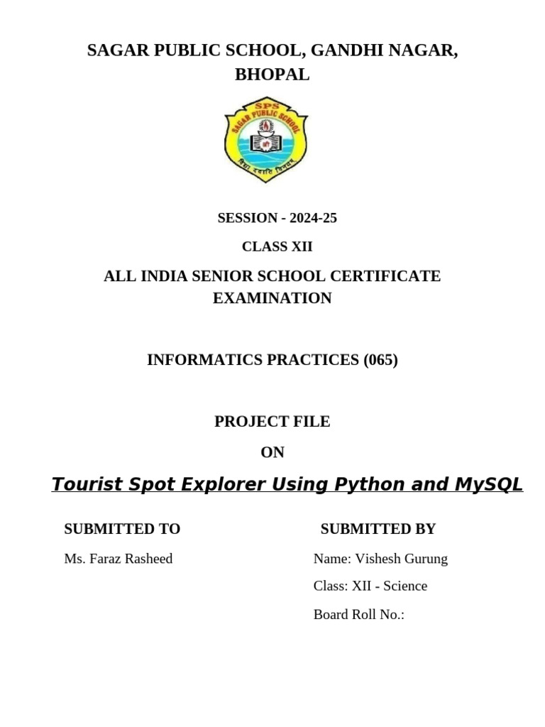 Project Format (1) | PDF | My Sql | Computing
