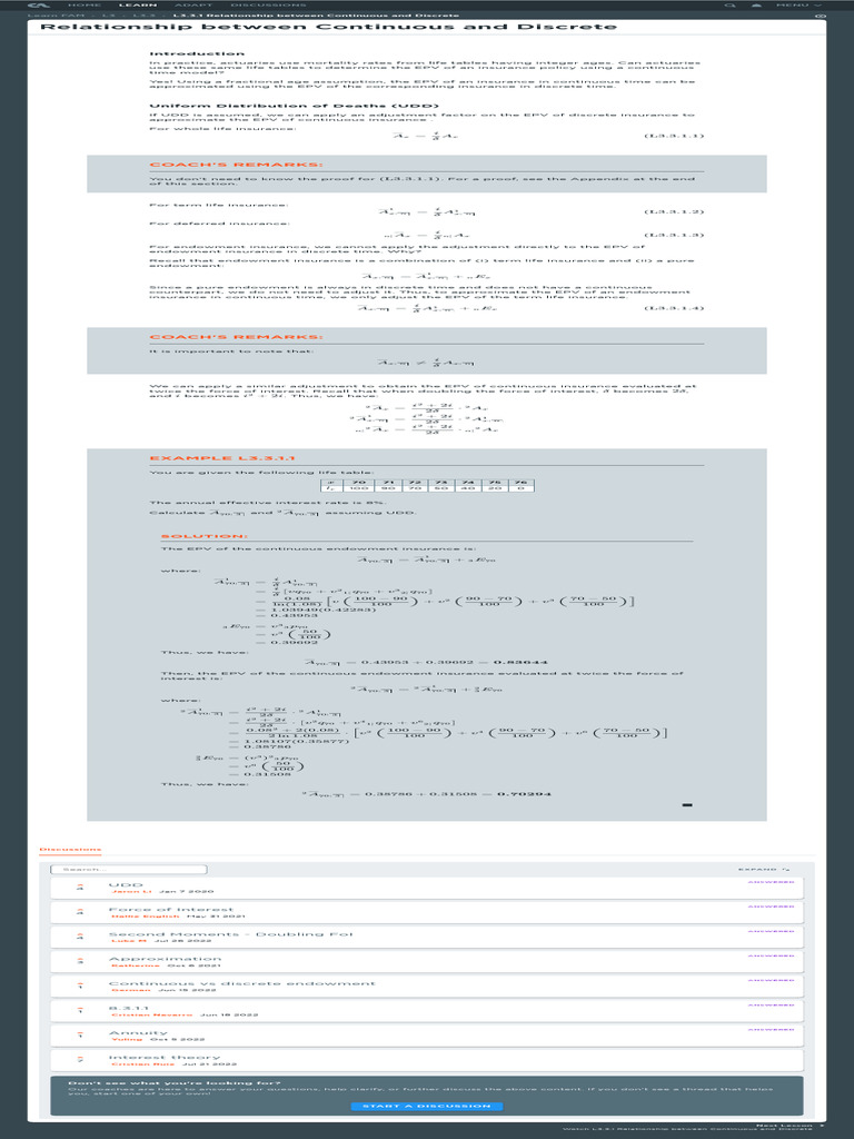 L3. Present Value Random Variables For Long-Term Insurance Coverages ...