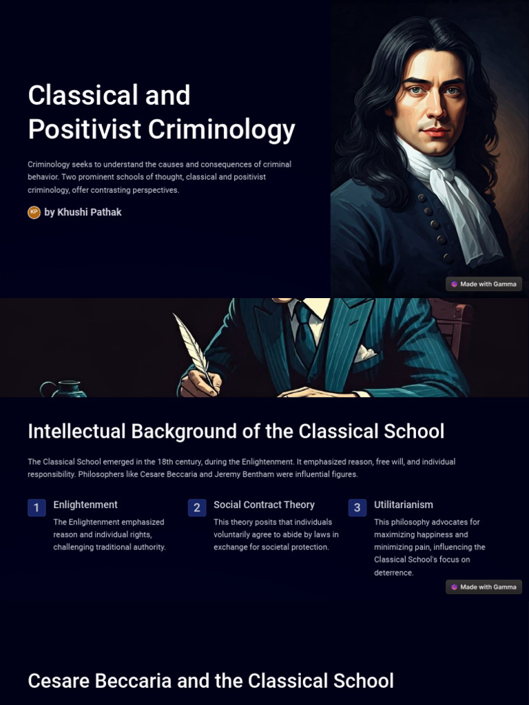 Classical and Positivist Criminology | PDF | Criminology | Crime & Violence