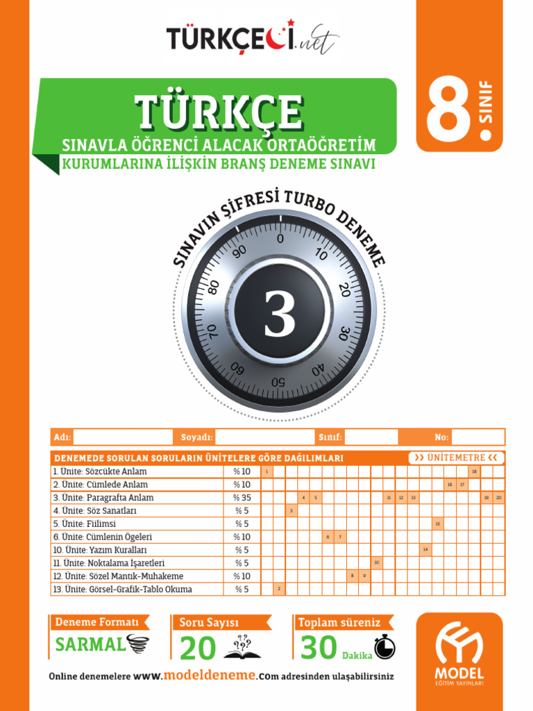 Sınıf 3. Deneme-ARALIK | PDF