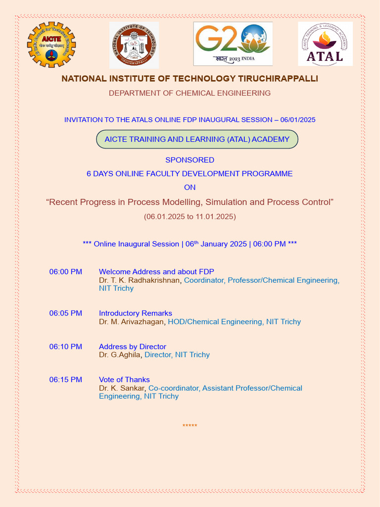 FDP Inagural Invitation | PDF