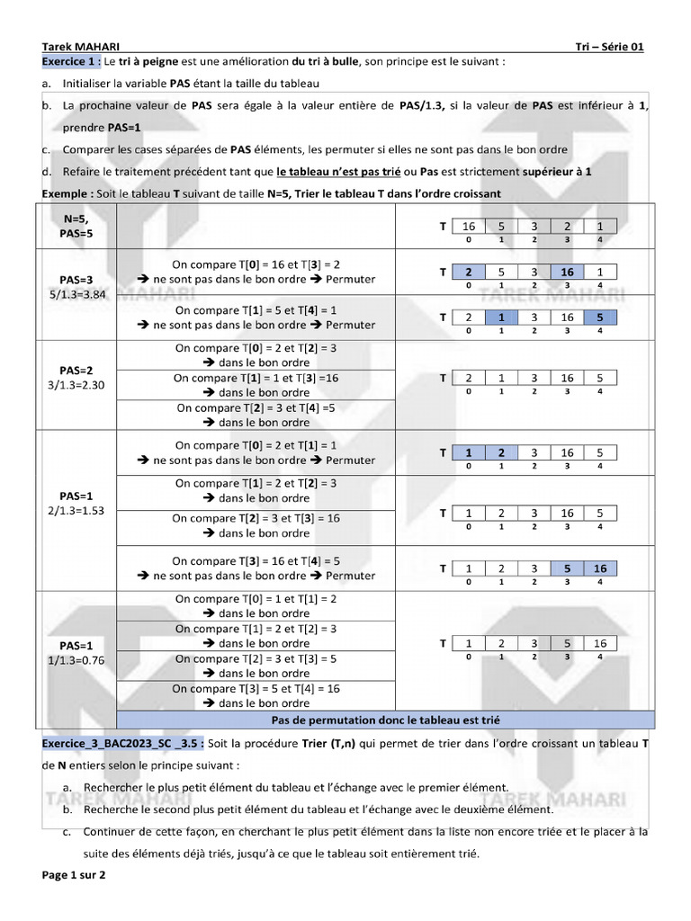 4 SI - Série Tri | PDF