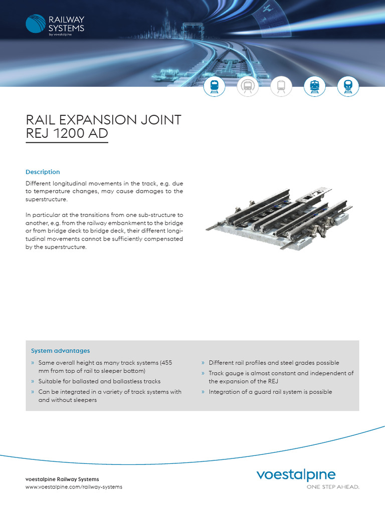 Advanced Rail Expansion Joint REJ 1200 AD | PDF | Rail Transport | Land ...