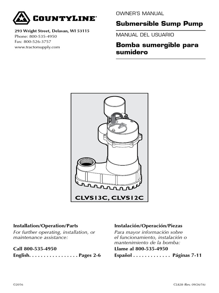 CountyLine Submersible Pump Manual | PDF | Pump | Pipe (Fluid Conveyance)