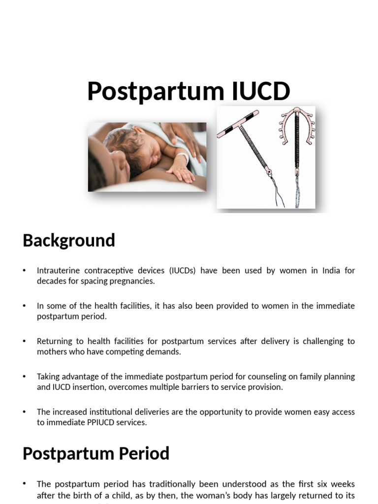 Postpartum IUCD Insertion Guide | PDF | Childbirth | Caesarean Section
