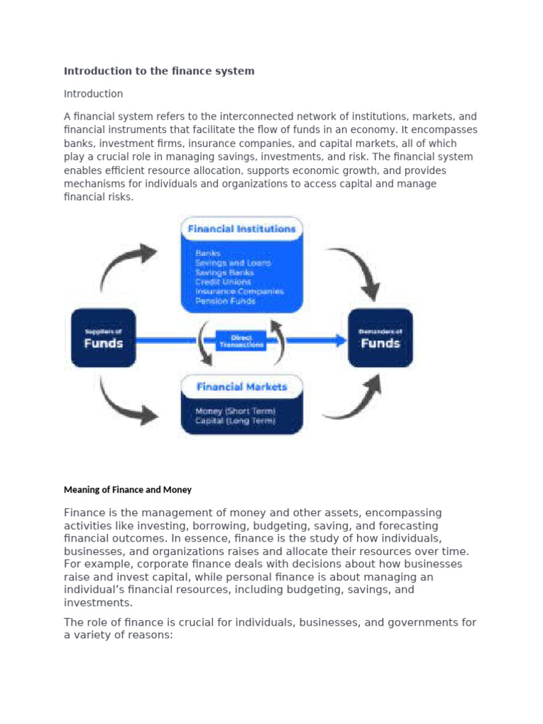 Overview of Financial Systems and Concepts | PDF | Financial Markets ...