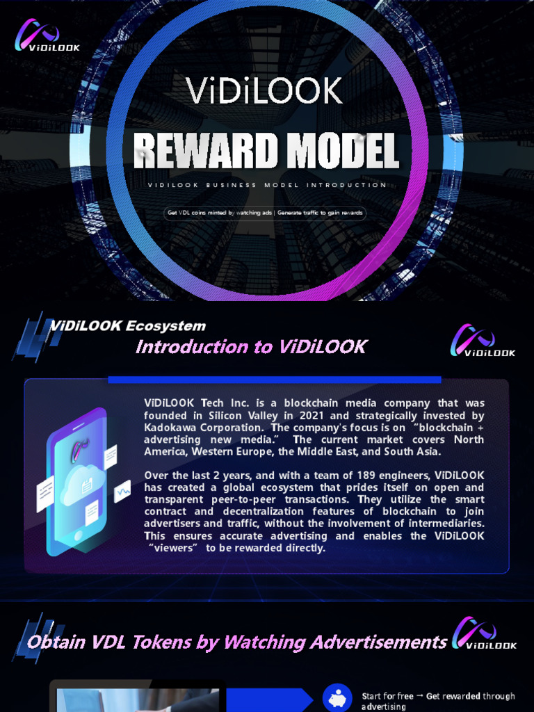 ViDiLOOK Blockchain Ad Rewards Model | PDF | Cryptocurrency | Business