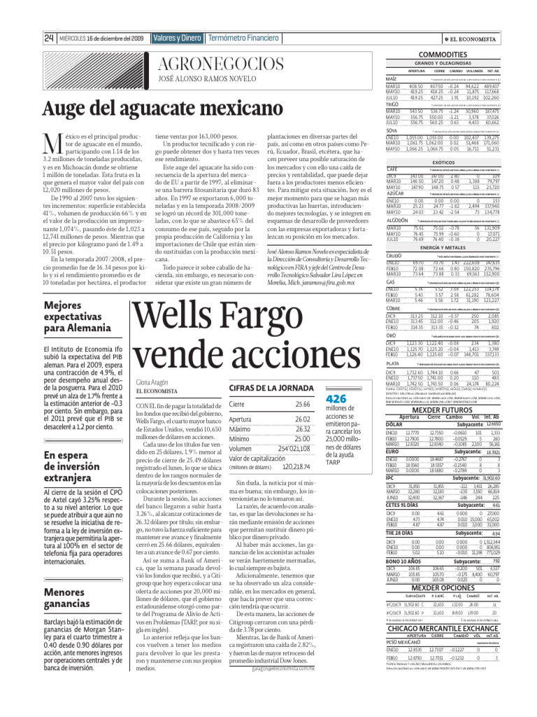 16-12-2009 El Auge Del Aguacate Mexciano | PDF | Dólar de los Estados Unidos