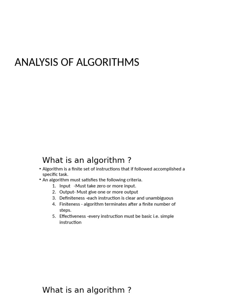 Analysis of Algorithms | PDF | Computational Complexity Theory | Algorithms