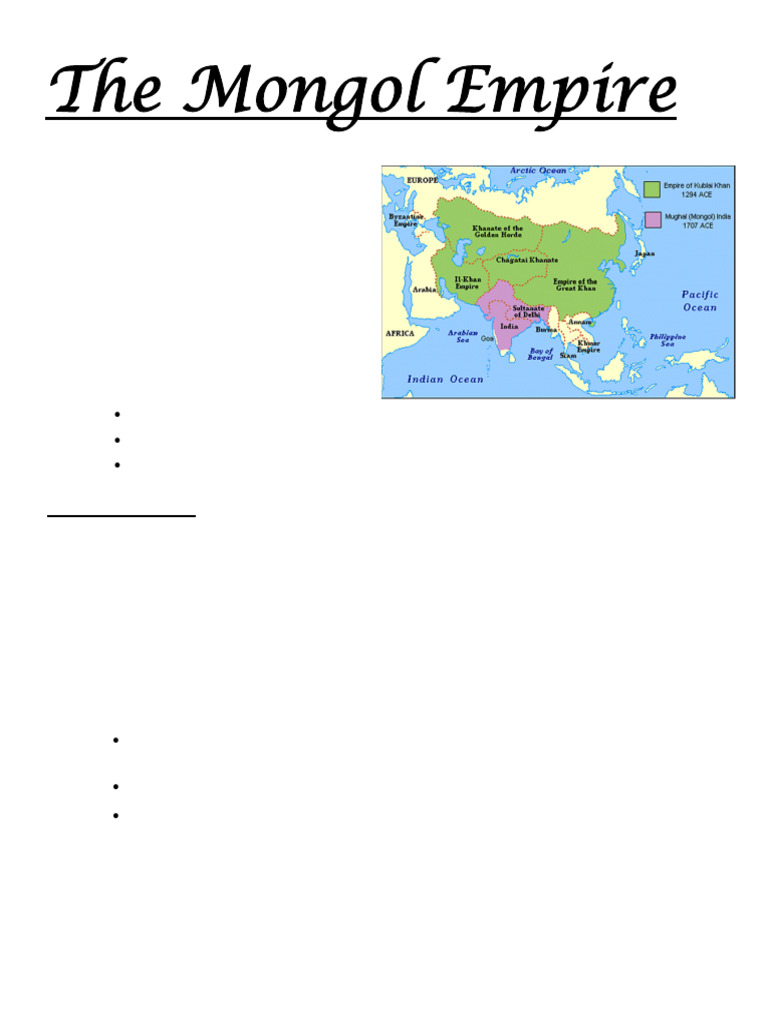 2.2-Mongol Empire - Resource Material | PDF | Genghis Khan | Mongol Empire