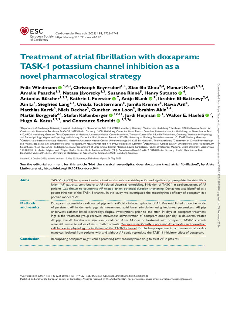 Doxapram For Poaf Task 1 | PDF | Artificial Cardiac Pacemaker | Heart