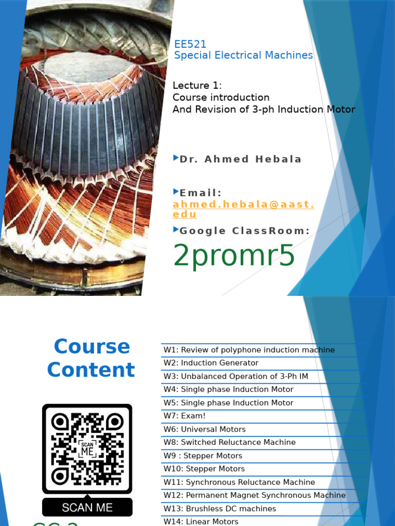 Special Electrical Machines Course Overview | PDF | Electric Motor | Electromagnetic Induction