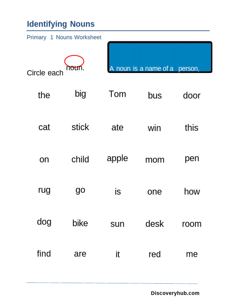 NOUNS (Identifying Nouns) | PDF