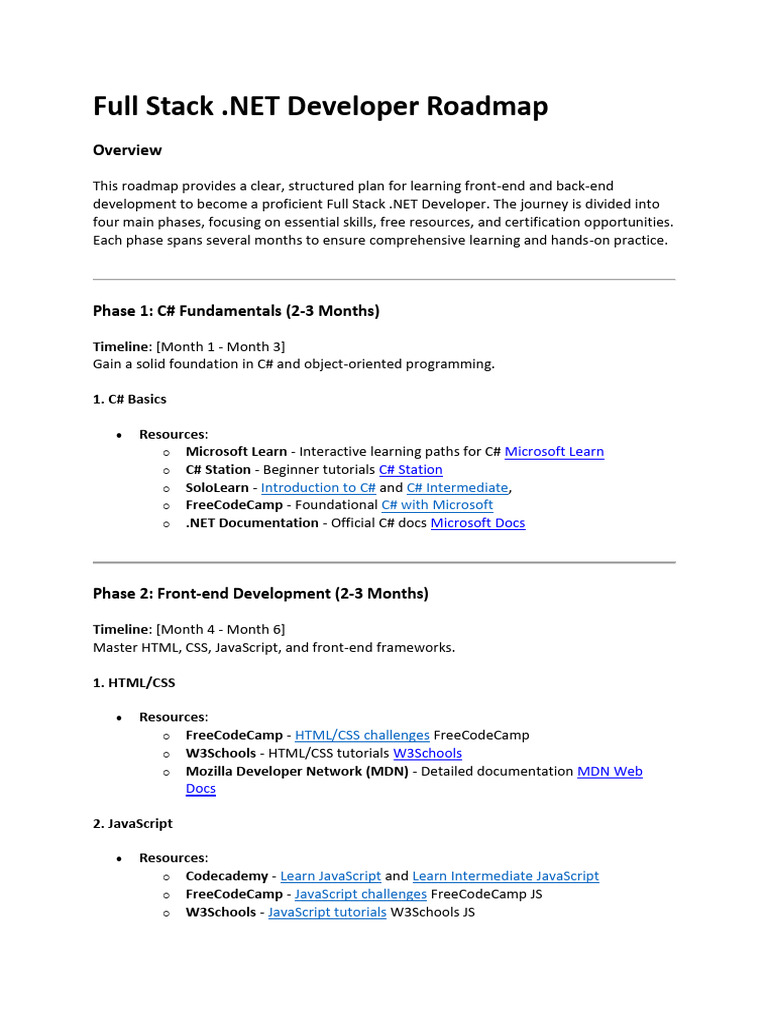 .Net Development Roadmap | PDF | Entity Framework | Java Script