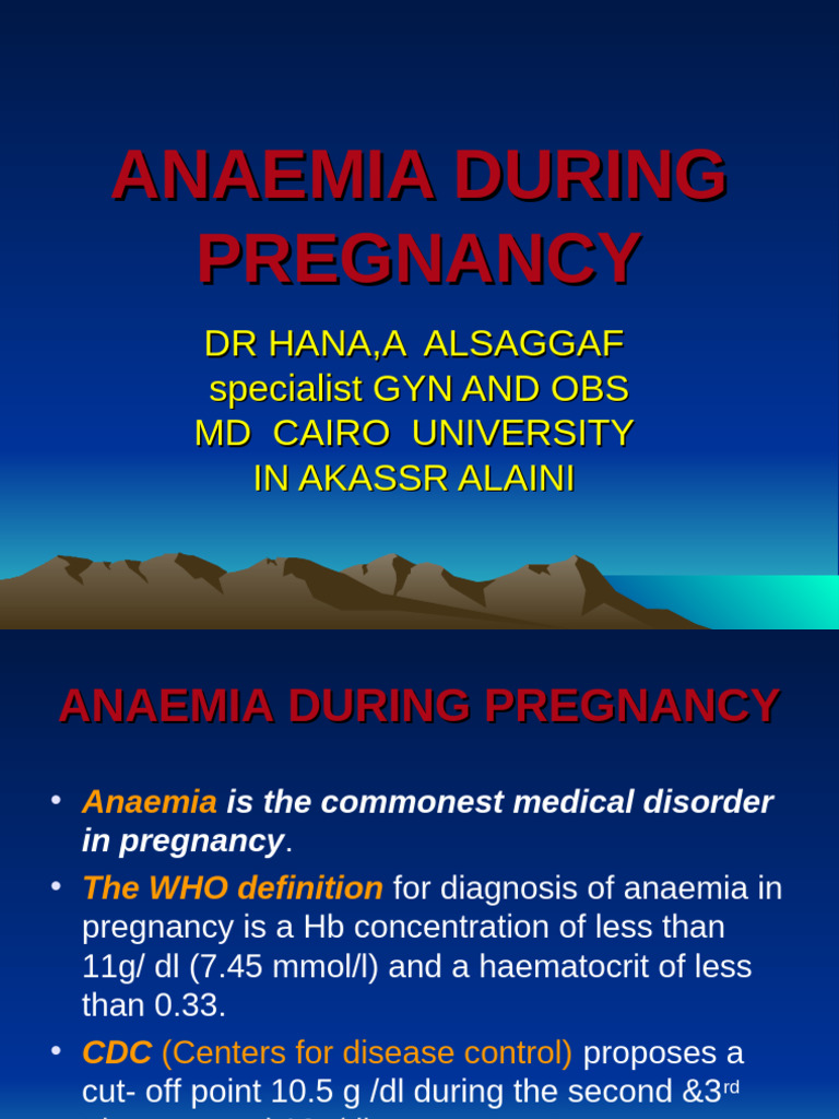 16-Anaemia During Pregnancy | PDF | Anemia | Clinical Medicine