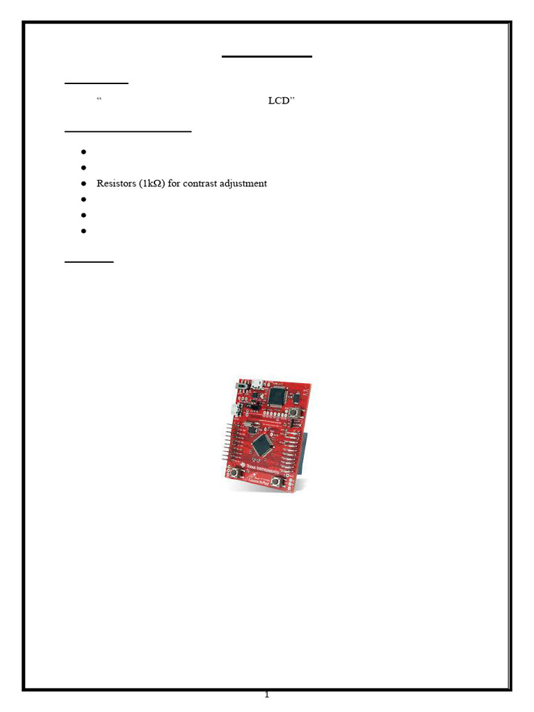 TM4C123 TIVA Kit With LCD" | PDF | Microcontroller | Computer Architecture