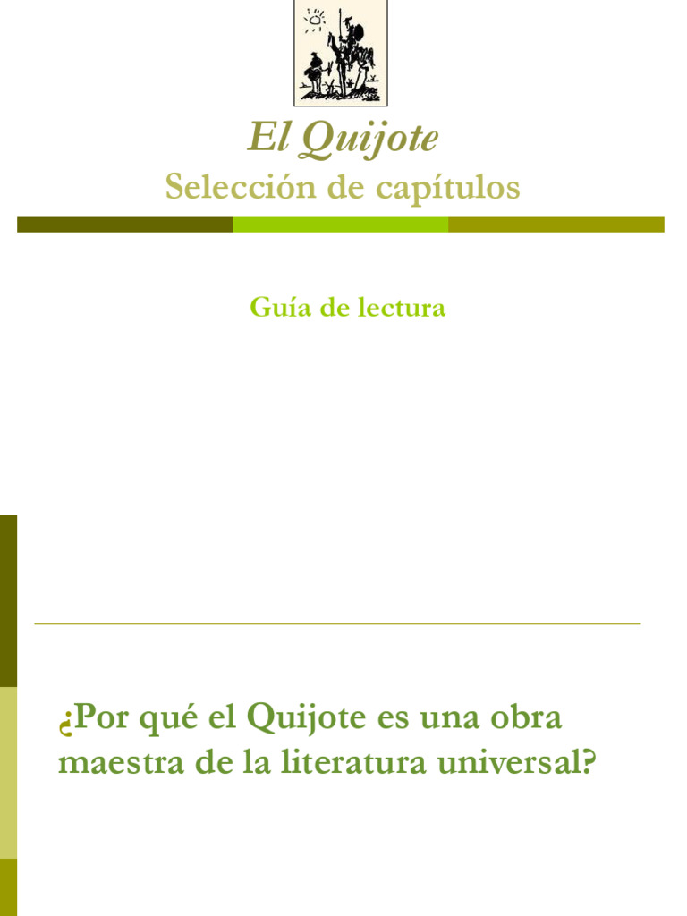 EL QUIJOTE power point.pptx | PDF | Don Quijote | Miguel De Cervantes