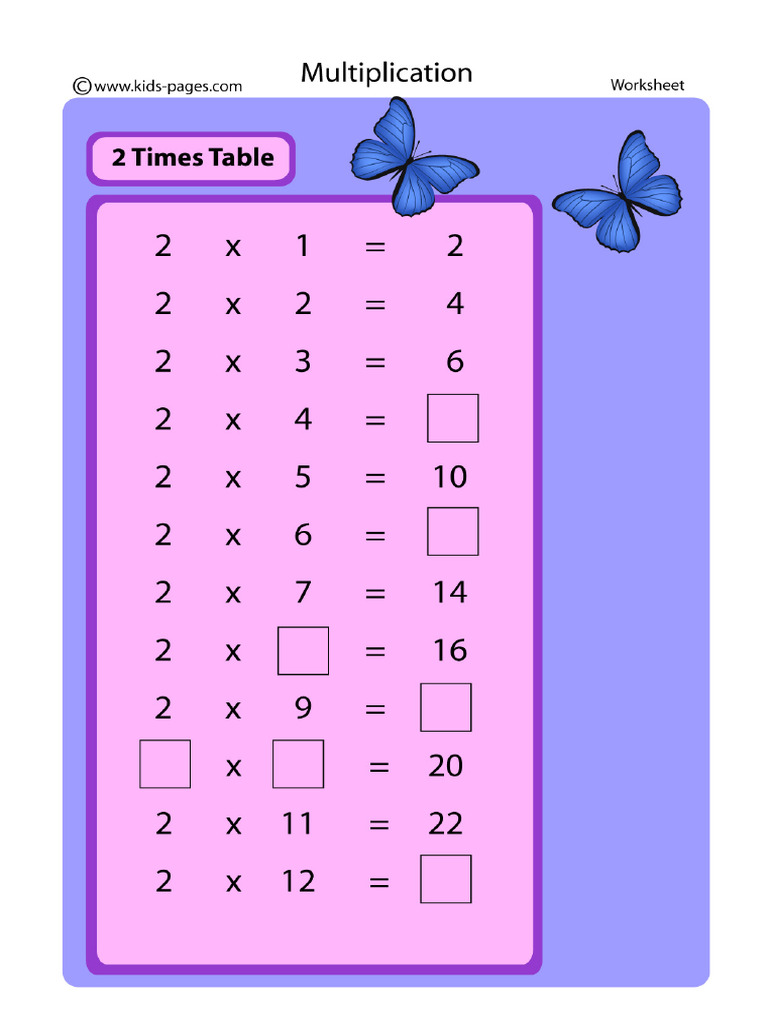 Times Tables 2 | PDF