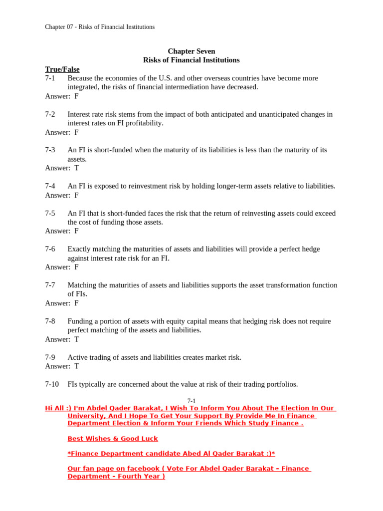 Chap 007 | PDF | Financial Risk | Interest