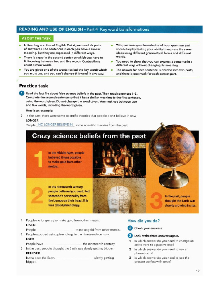 B2 Key Word Transformations - ET | PDF
