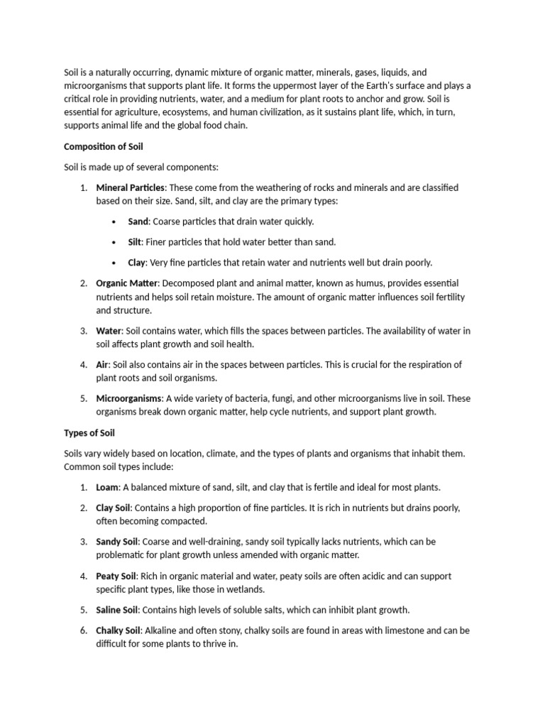 Soil Pdf Soil Soil Fertility