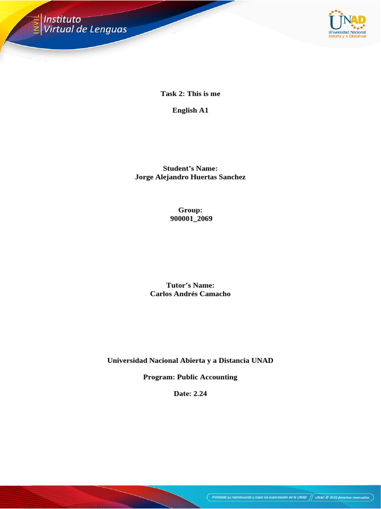 A1 This Is Me Template | PDF