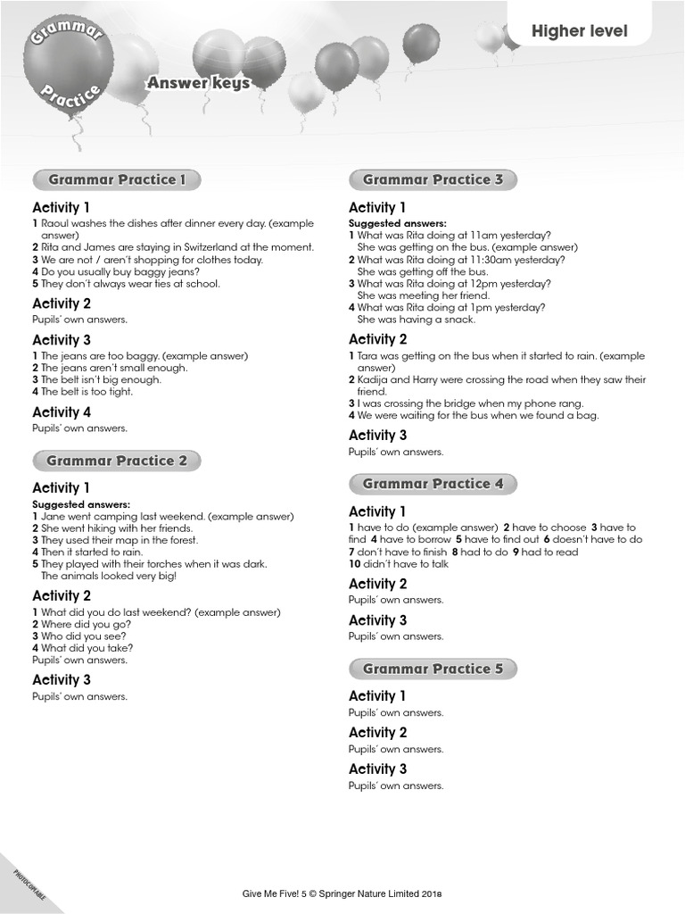 Grammar Practice for Students | PDF